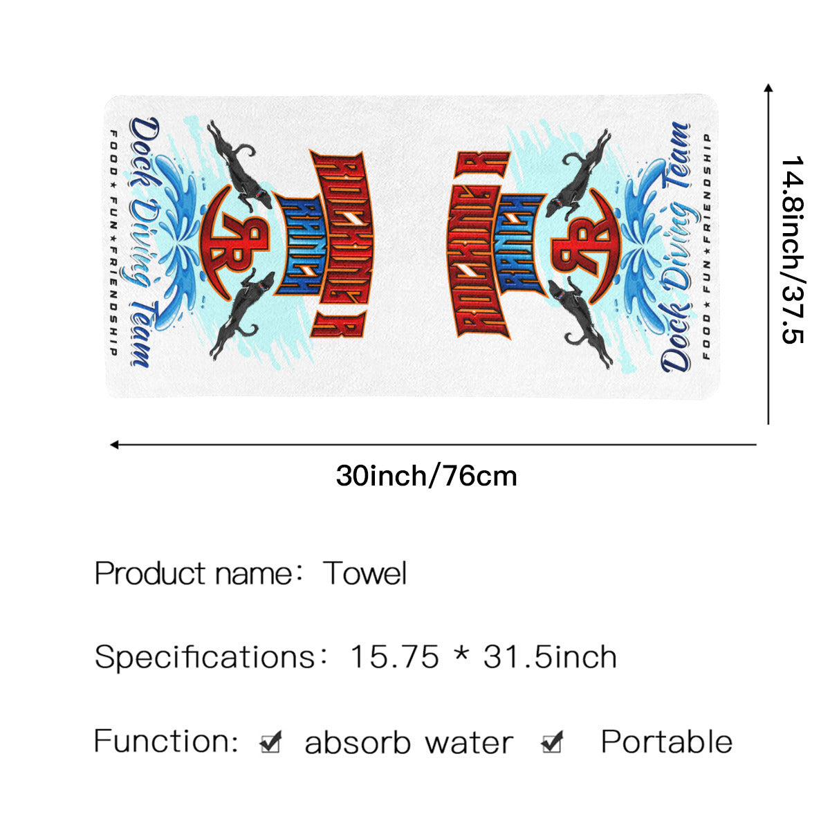 Rockin R Ranch Microfiber Small Towel – DZK9 Designs