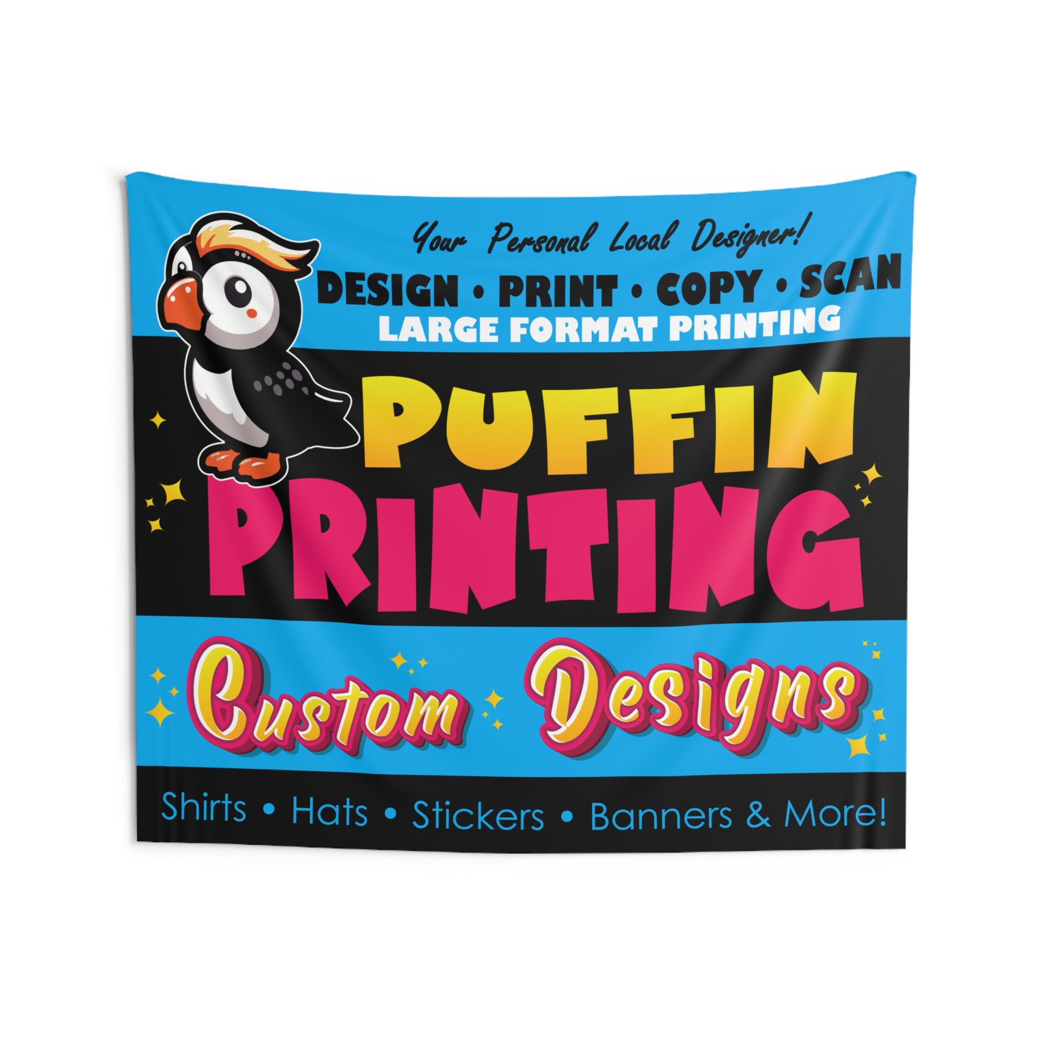 PUFFIN WALL BANNER – DZK9 Designs