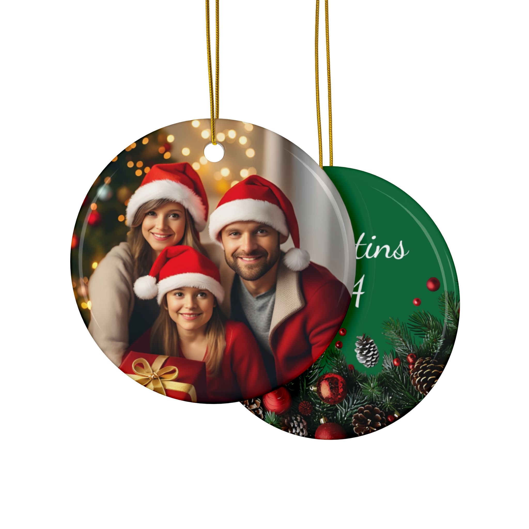 SAMPLE CUSTOM Ceramic Ornaments, Double-Sided – DZK9 Designs