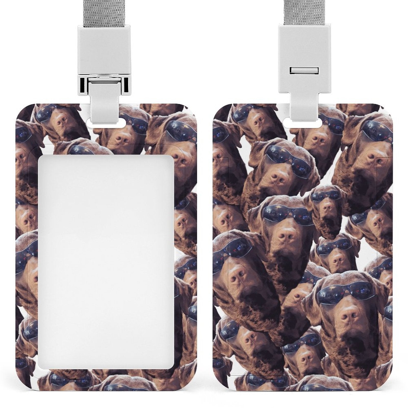 FOXY LADY _ LAB _ COLLAGE FACE DESIGN - Vertical ID Badge Holder – DZK9 ...