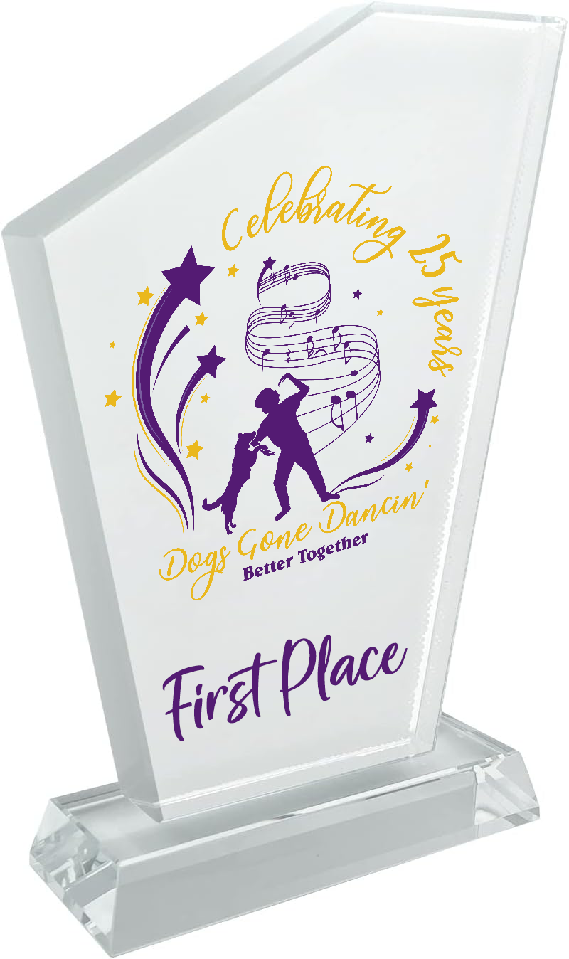 Crystal Award Plaque Tabletop (Irregular Shape) – DZK9 Designs